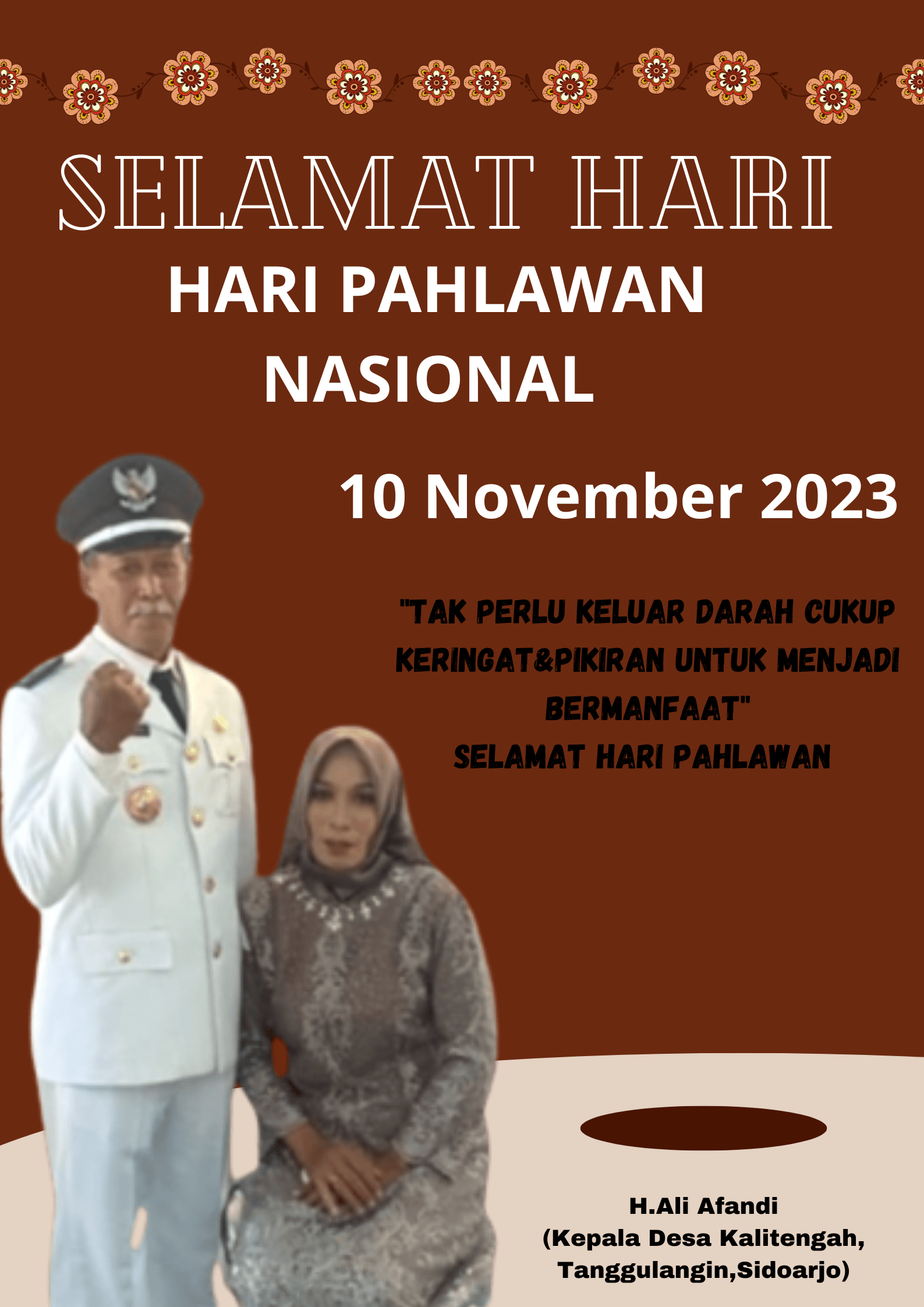 H.Ali Afandi, Kepala Desa Kalitengah Tanggulangin, Sidoarjo Mengucapkan ...