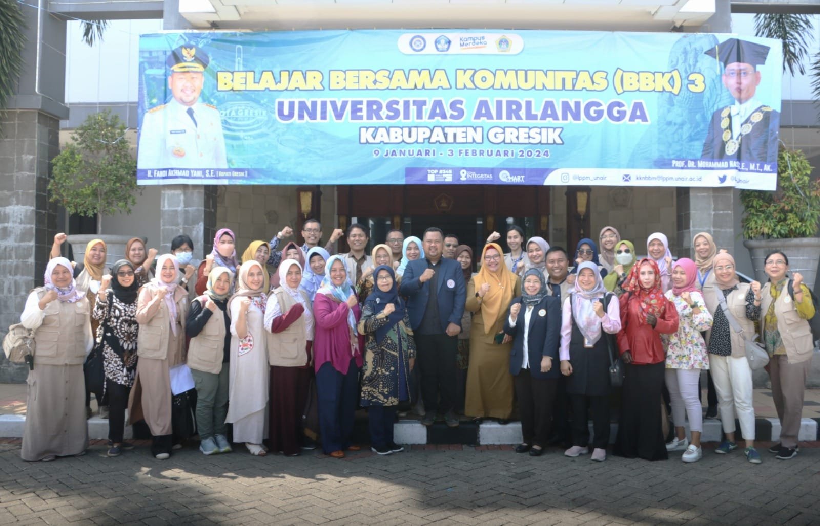 Bupati Yani Terima 910 Mahasiswa Unair Program KKN-BBK di Gresik